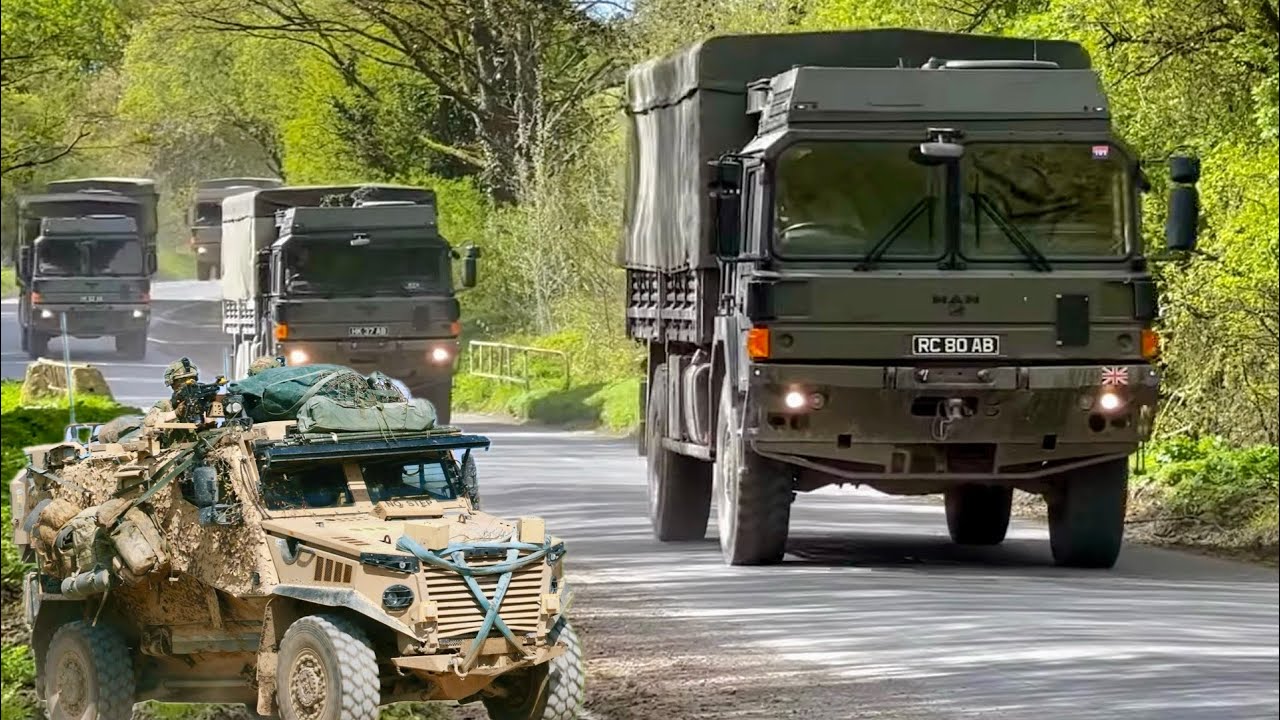 Big military truck convoys on the move! - YouTube