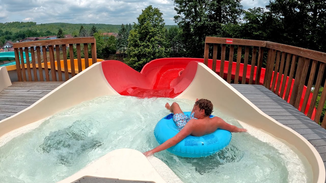 Long RIPTIDE Water Slide at Camelbeach Mountain Water Park - YouTube