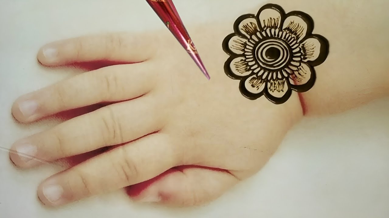 Easy stylish baby girl mehndi design I simple arabic mehndi design ...