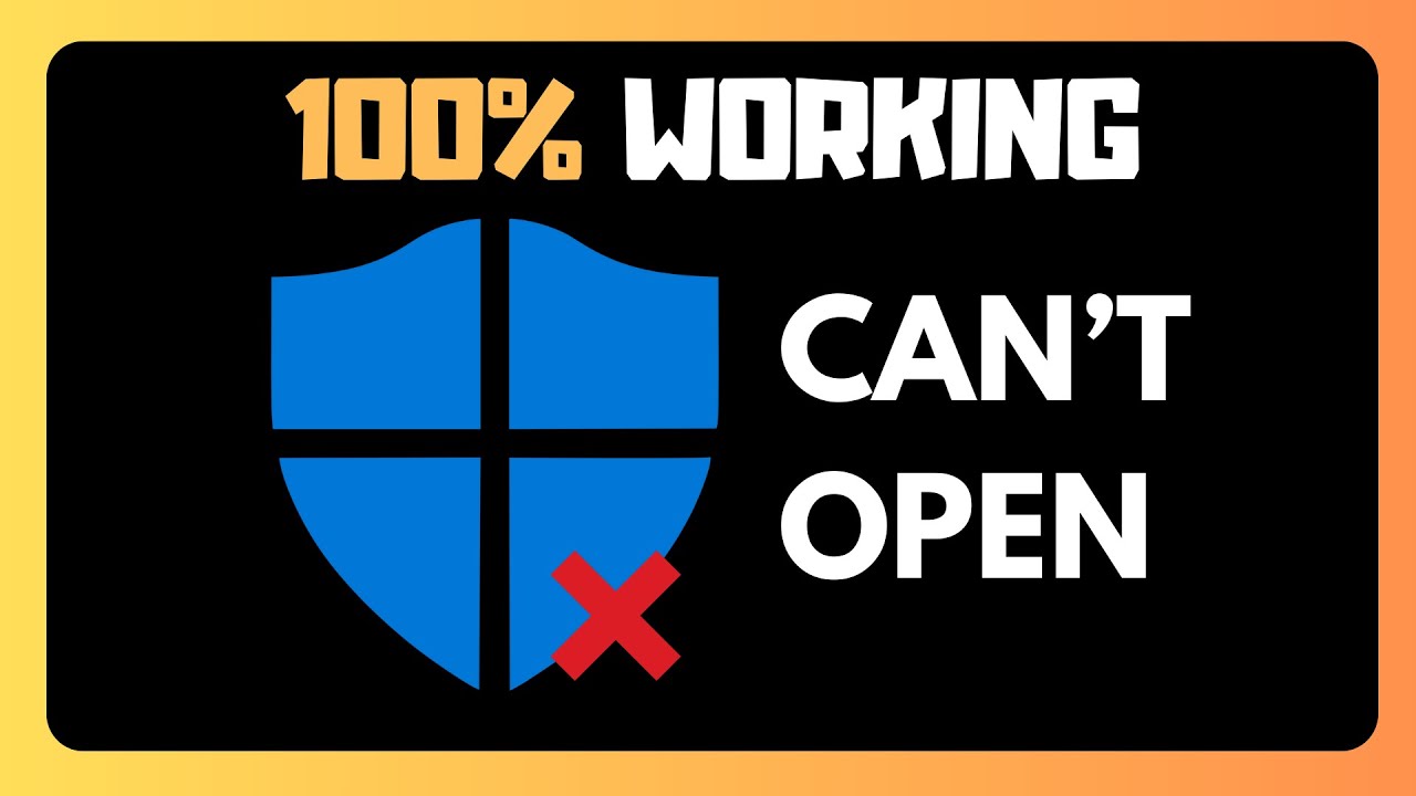 EASY FIX For Can’t Open Windows Security And Not Working In Windows 11 ...