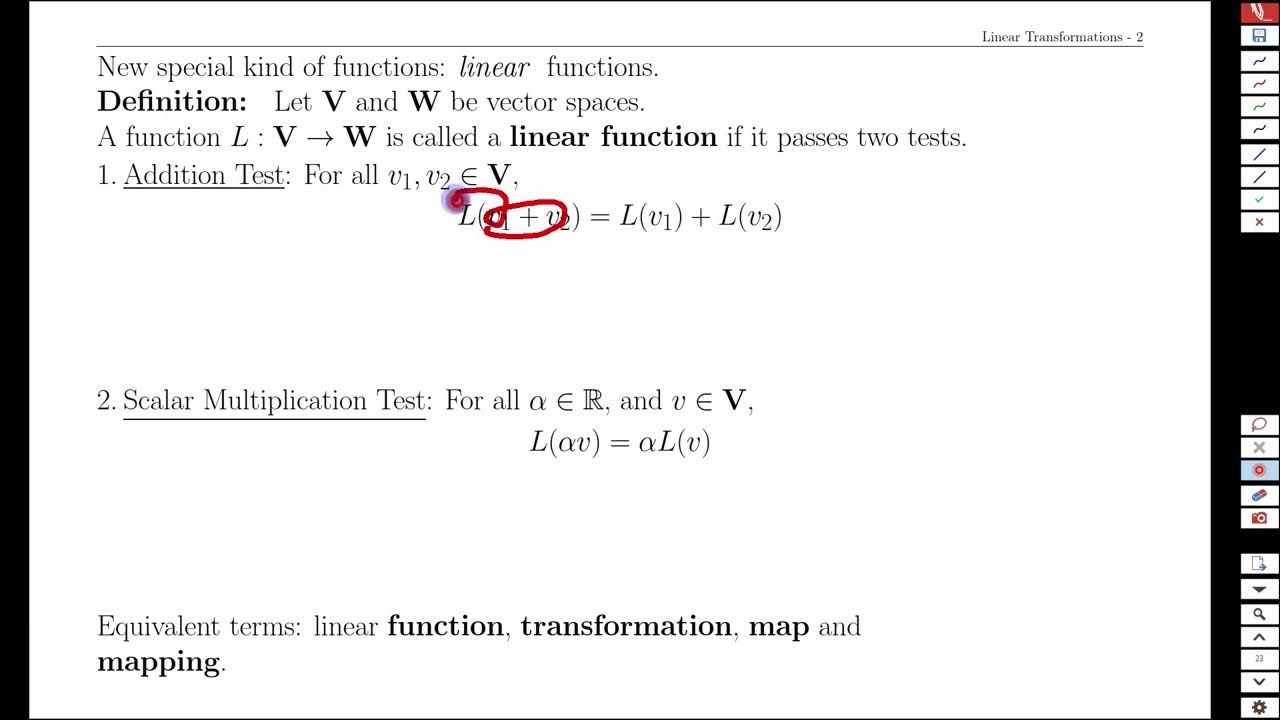 Week 7-5 Introducing Linear Transformations - YouTube