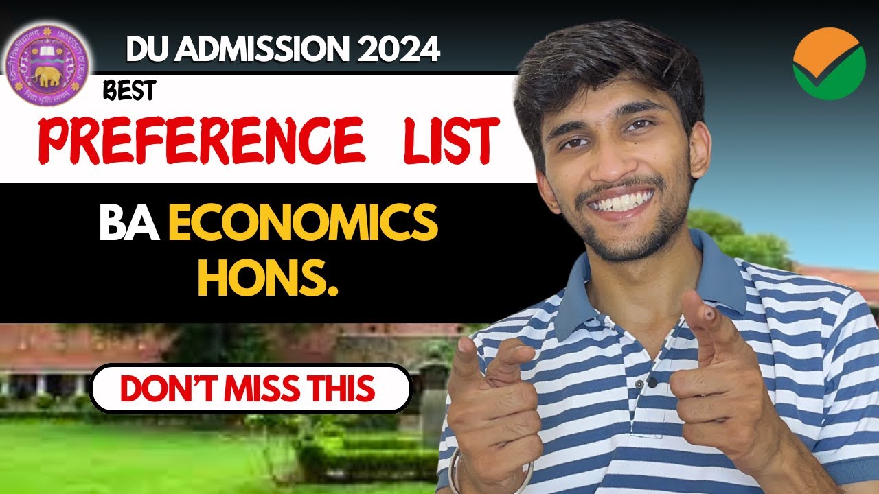 DU Preference List for BA ECONOMICS HONS| Top 25 DU collees for BA ECO ...