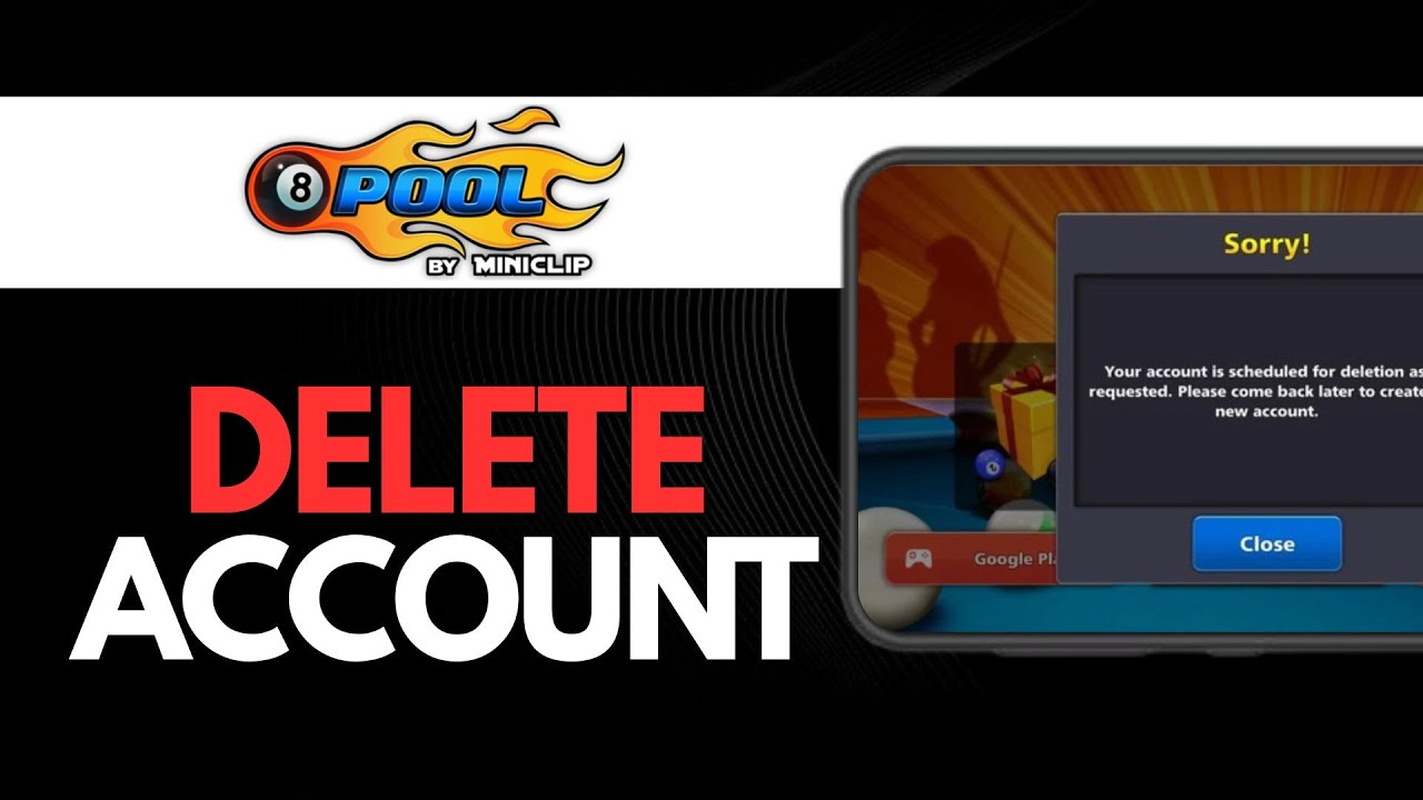 How To Delete Your 8 Ball Pool Account (Permanently) - YouTube