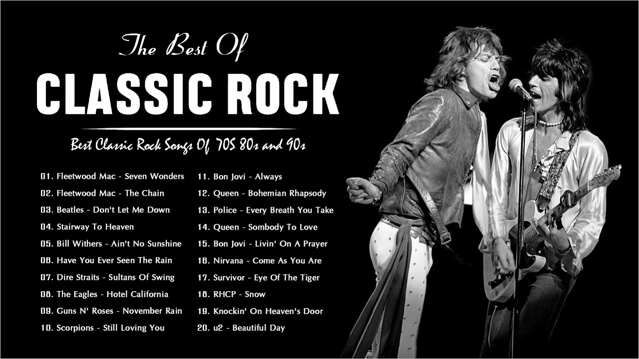 Best Classic Rock Playlist 70s 80s 90s | Rolling Stones, CCR, AC/DC ...