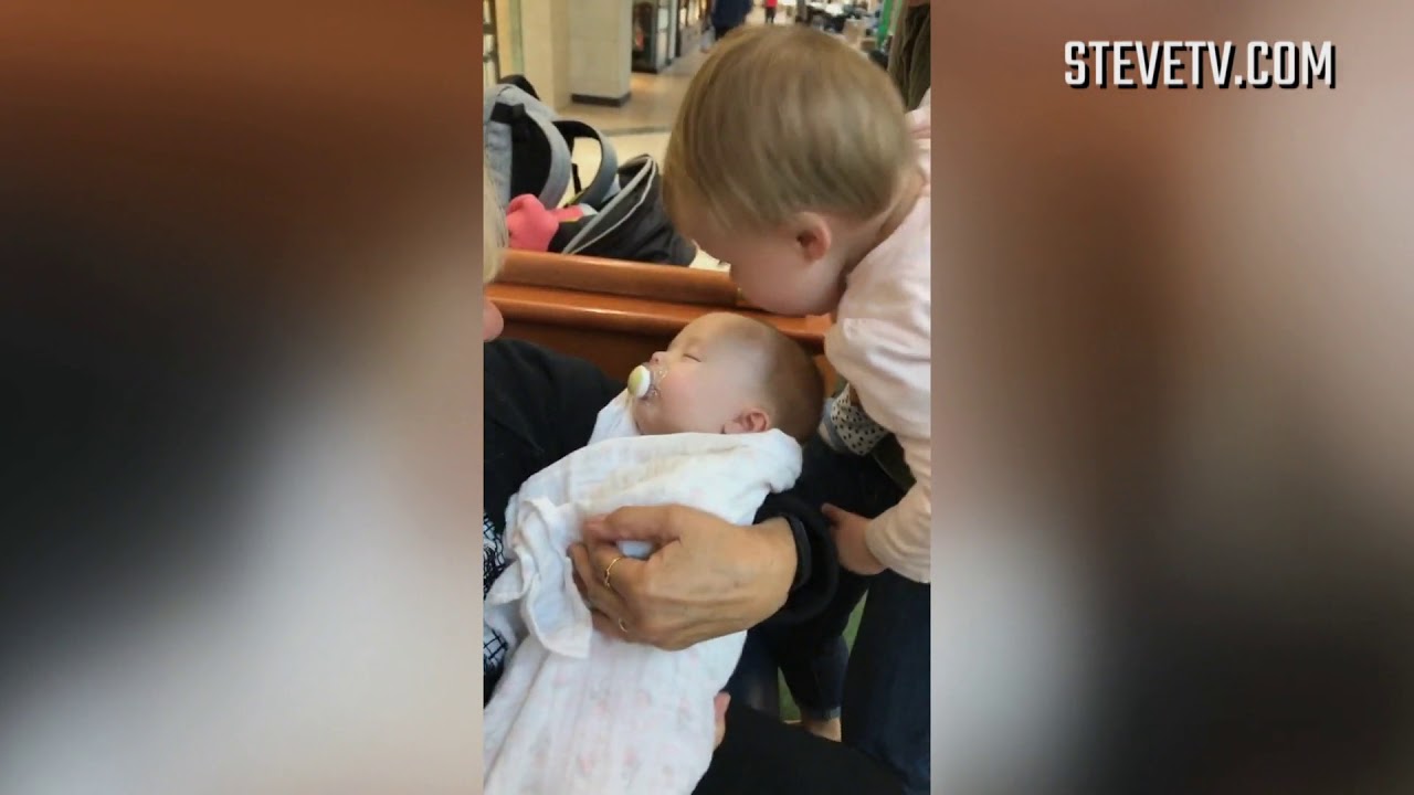 Last Laugh: Toddler Hilariously Steals Baby's Pacifier - YouTube