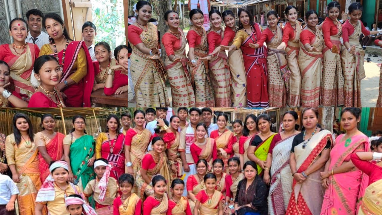 Rangali Bihu celebration at H C E S.. - YouTube