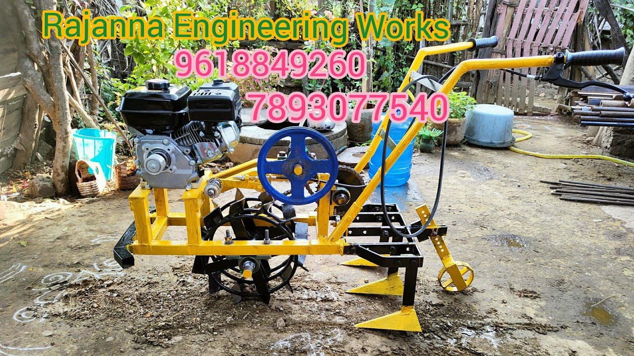 #Single wheel power weeder machine/#One wheel cultivator/#Hard land ...