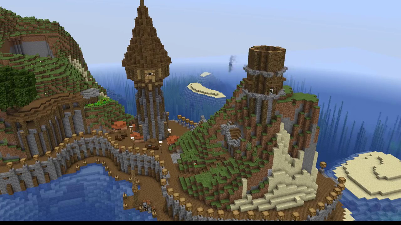 Minecraft: Seaside City Timelapse - YouTube