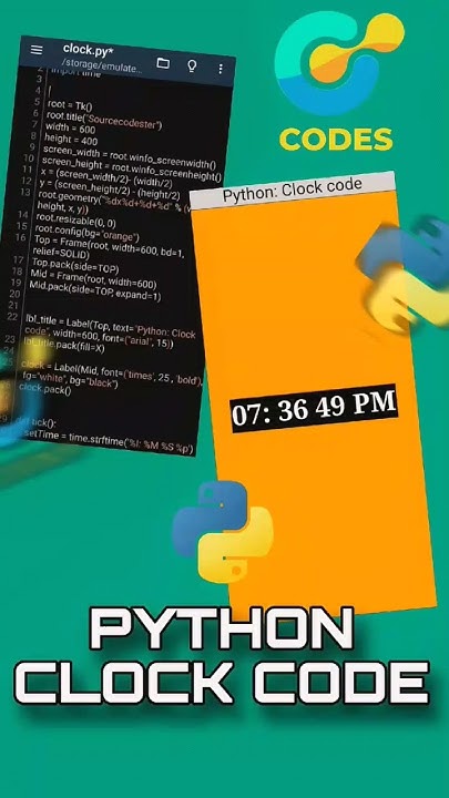 Let's write the clock code in Python - YouTube