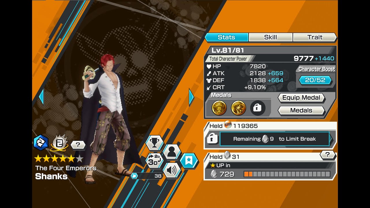 5* EX YONKO SHANKS GAMEPLAY | [LVL 81] | OPBR - YouTube