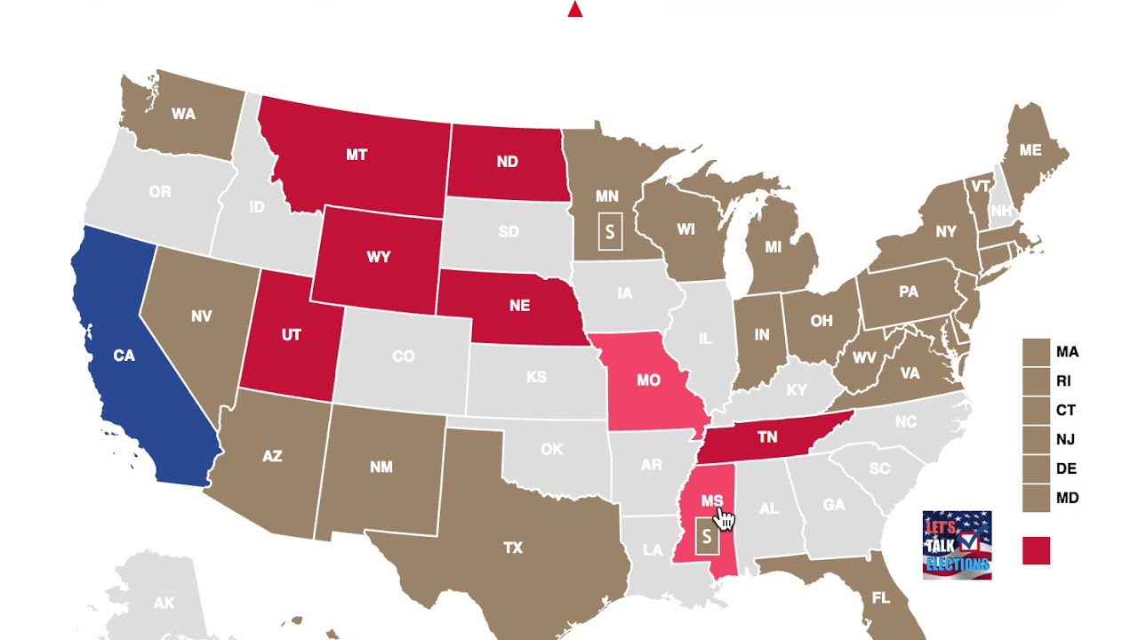 The 2018 Senate Elections Based on Party Affiliation in Each State ...