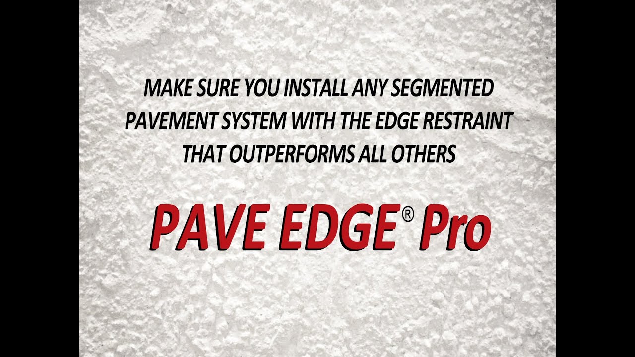PAVE EDGE Pro - Edge Restraint - YouTube