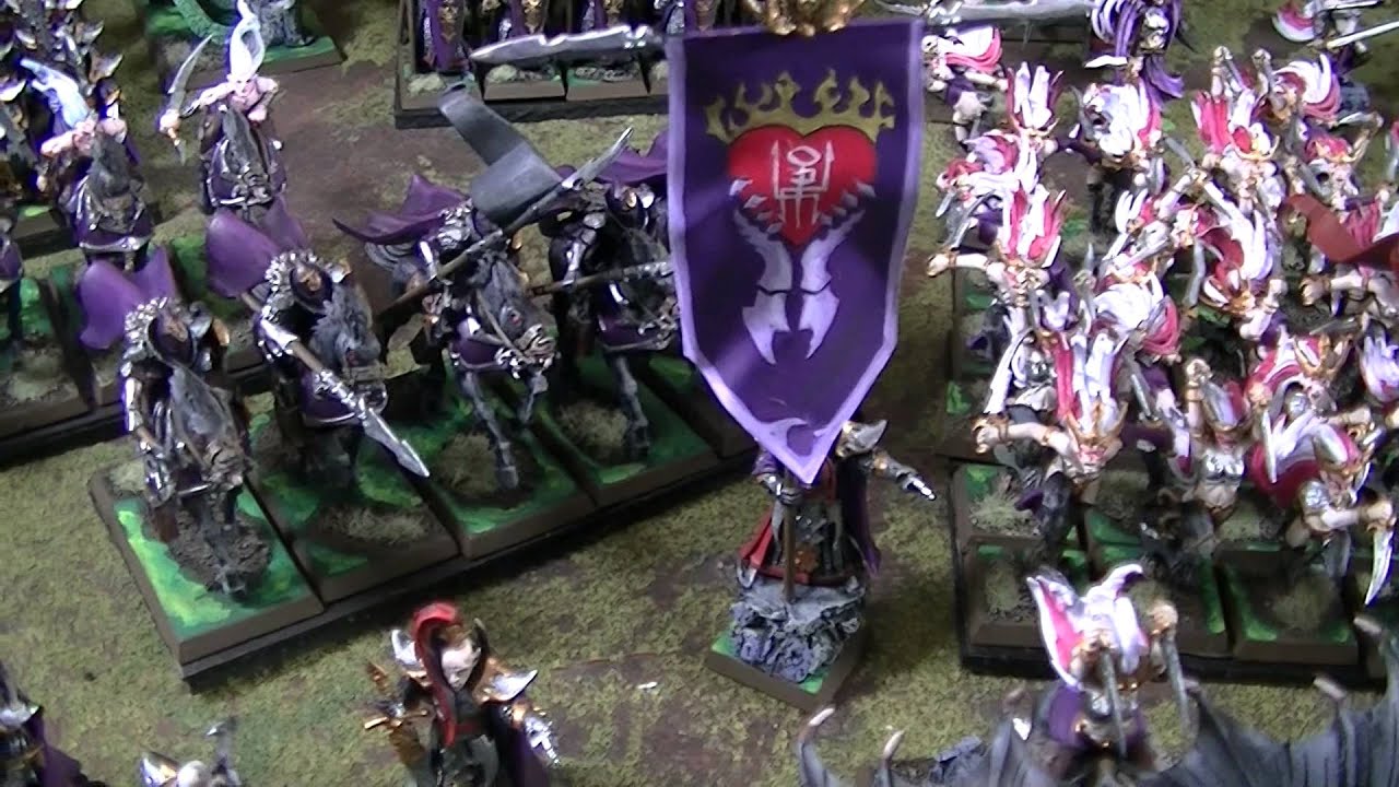Classic Dark Elves massive army - YouTube