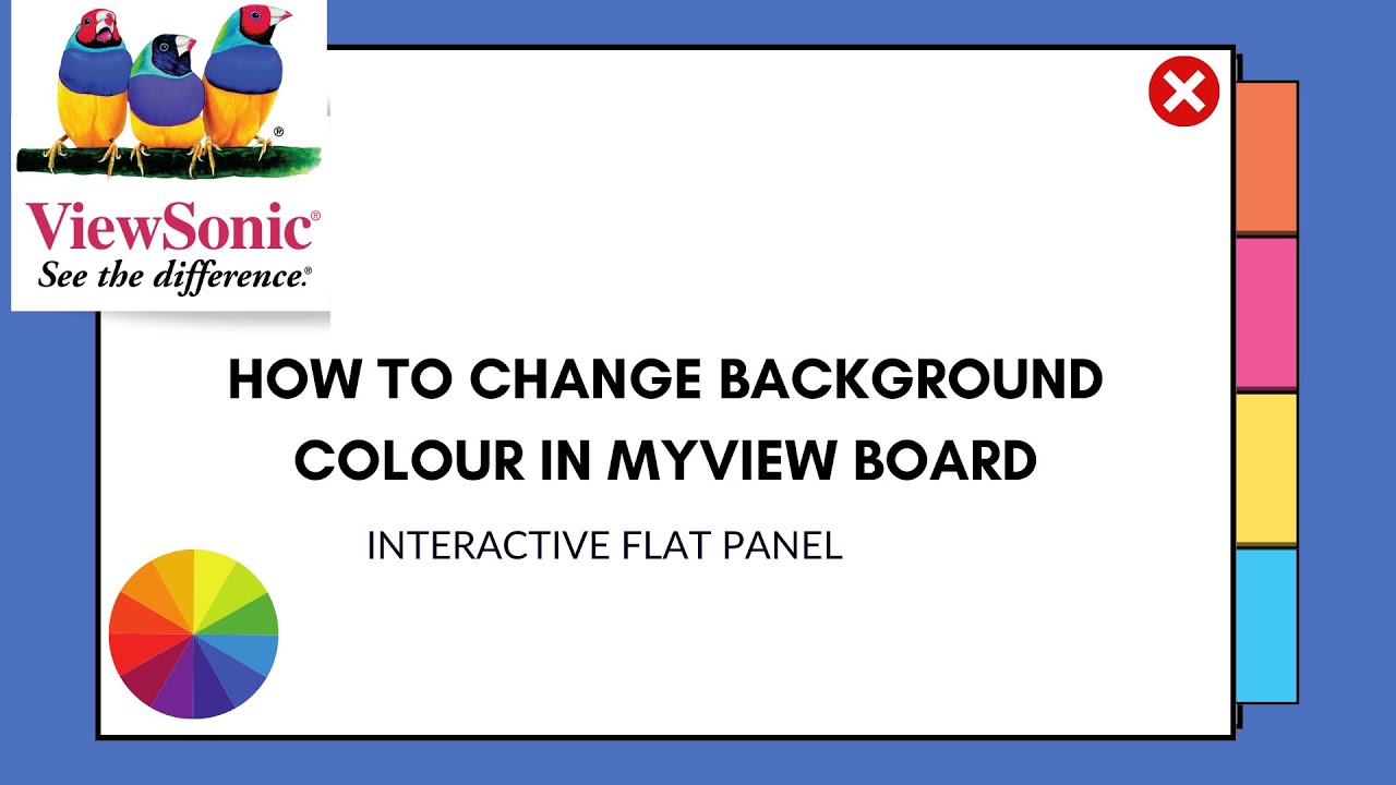 4 How to change background colour in myview board - YouTube