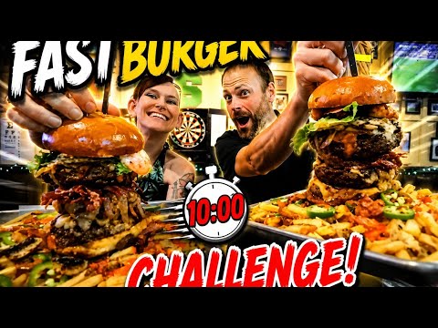 CRAZY BURGER CHALLENGE  | MANVFOOD | MOLLY SCHUYLER | NEW RECORD 