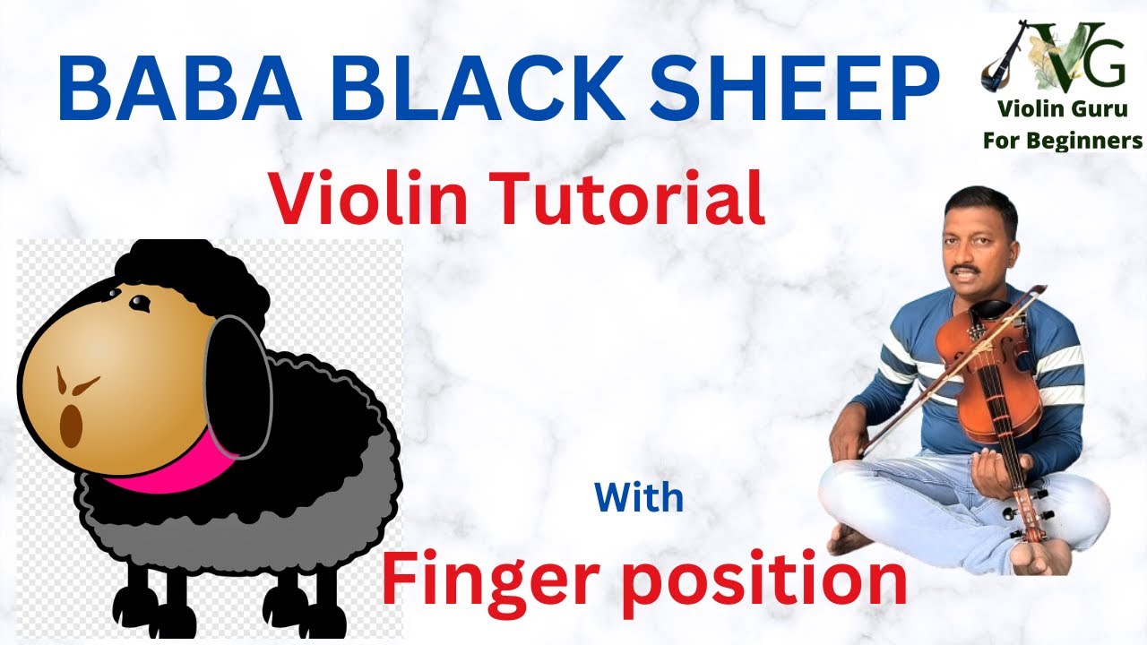 Baba black sheep violin tutorial for beginners #violin_guru_easy_violin ...