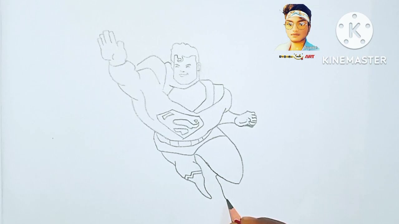 CARTOON SUPERMAN🤩 EASY DRAWING 💯 FOR BEGINNERS - YouTube