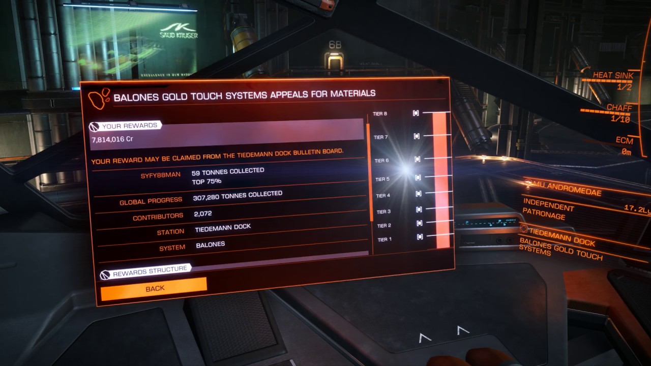 Elite Dangerous-CG Balones Gold Touch sys Appeal is now over - YouTube