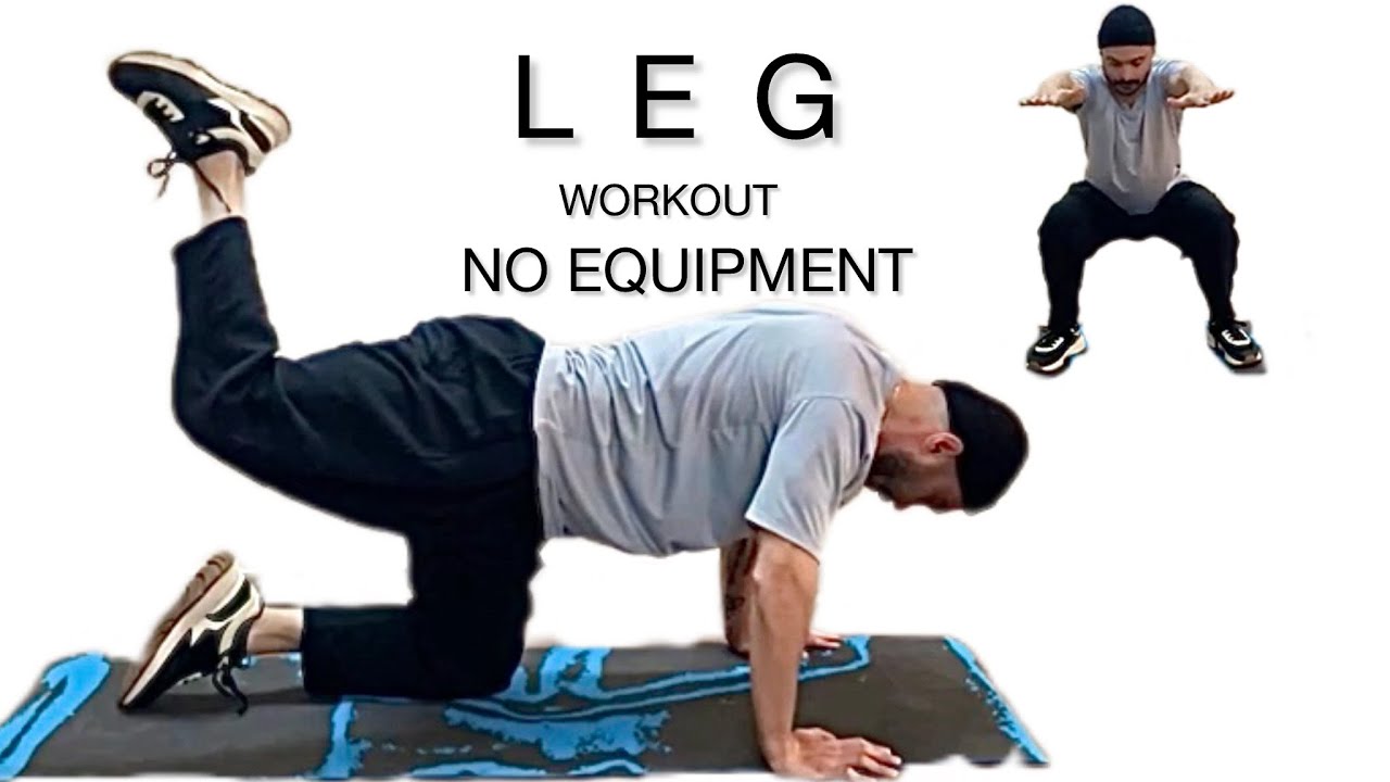 LEG WORKOUT AT HOME ( No Equipment ) - YouTube