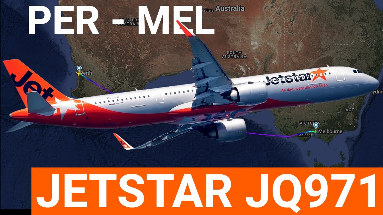 JETSTAR Perth ke Melbourne – Full Flight Experience (Boarding, Take Off ...