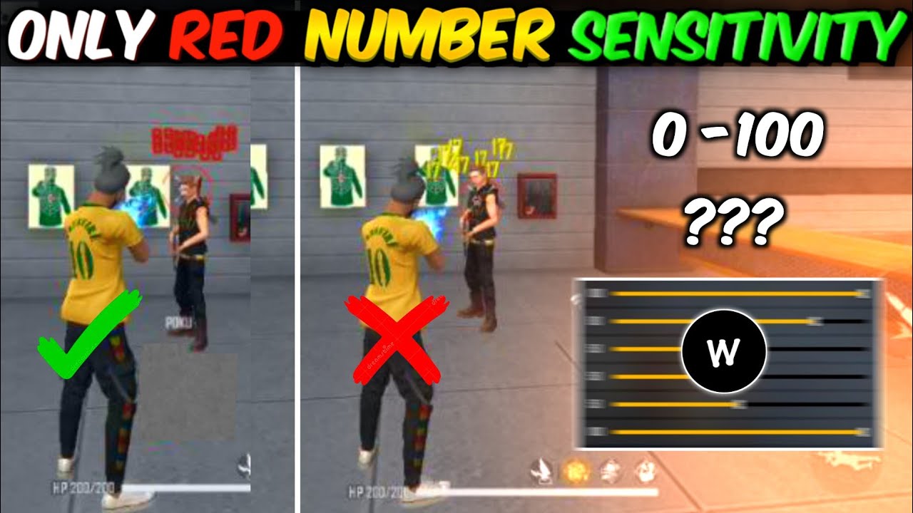 Only Red Number Best Sensitivity Setting⚡|| All Devices Working ...