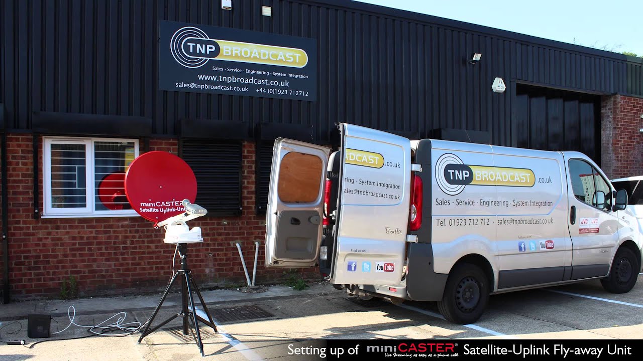 miniCASTER Satellite-Uplink Fly-away Unit - YouTube