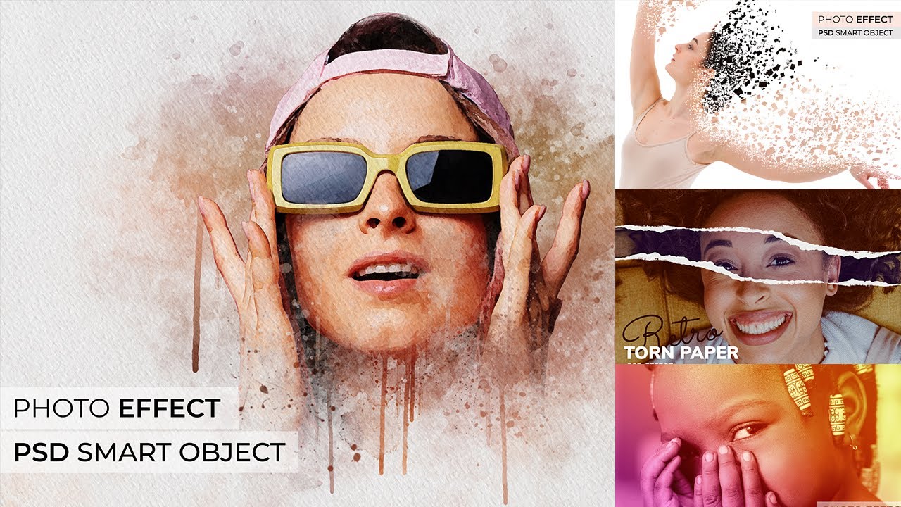 Photo effects PSD files downloads volume 1 - YouTube
