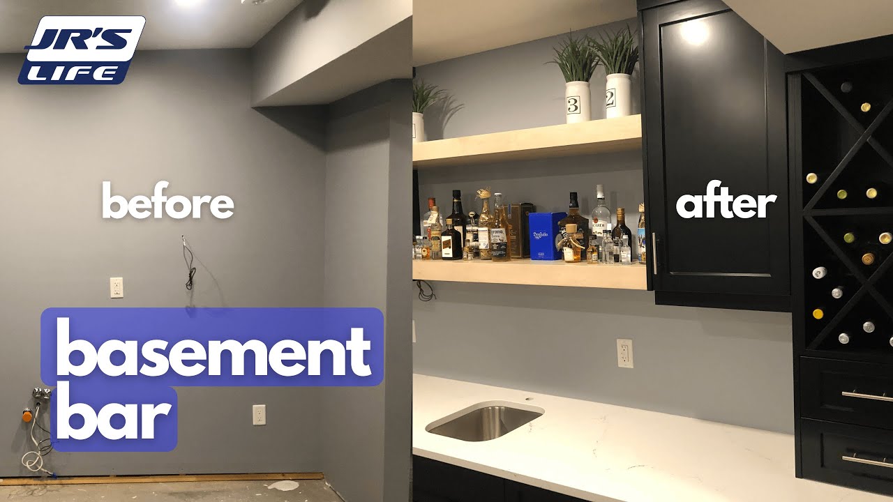 HOW TO Install a Custom Bar | Basement Bar Design | PART 1 | JR'S Life ...