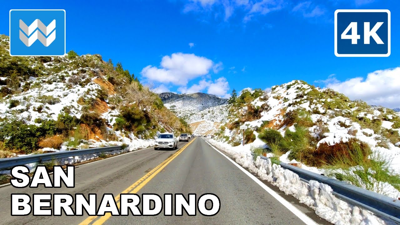 [4K] Driving at Snowy San Bernardino Mountains via Hwy 330 in ...