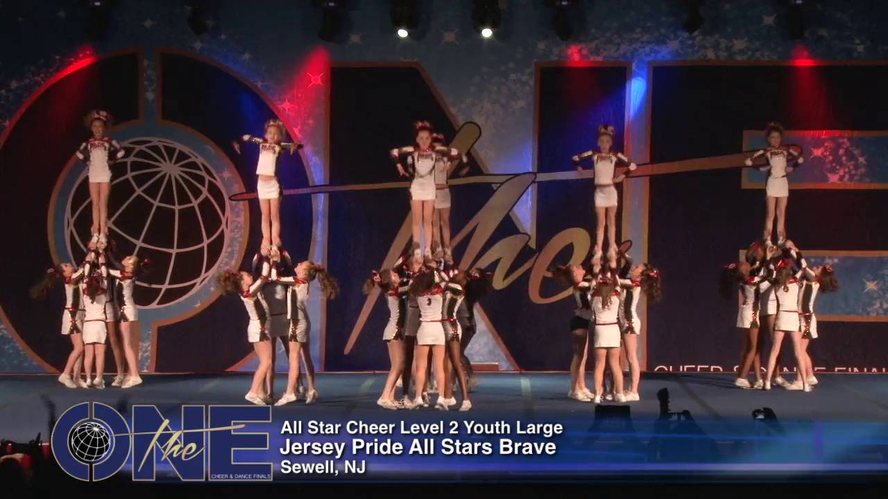 Jersey Pride All Stars Brave All Star Cheer Level 2 Youth Large 2016 ...