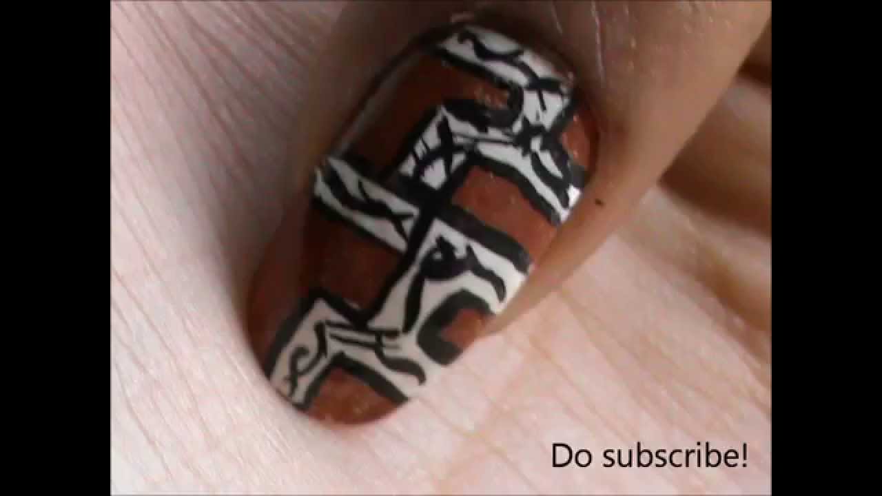 Lost In The Maze! : DIY Nail Designs for Beginners - YouTube