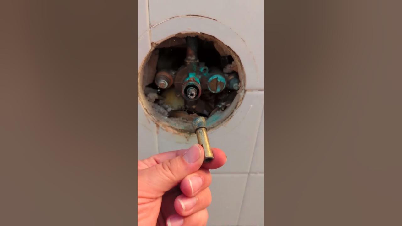 How to change a Moen 1225 cartridge on a Moentrol single handle shower valve - YouTube