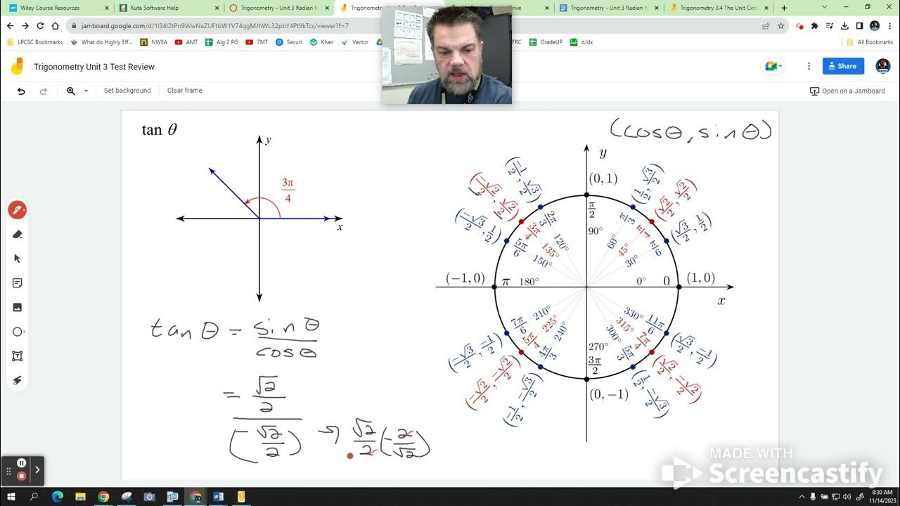 Trigonometry Unit 3 Test Review Problem 8 - YouTube