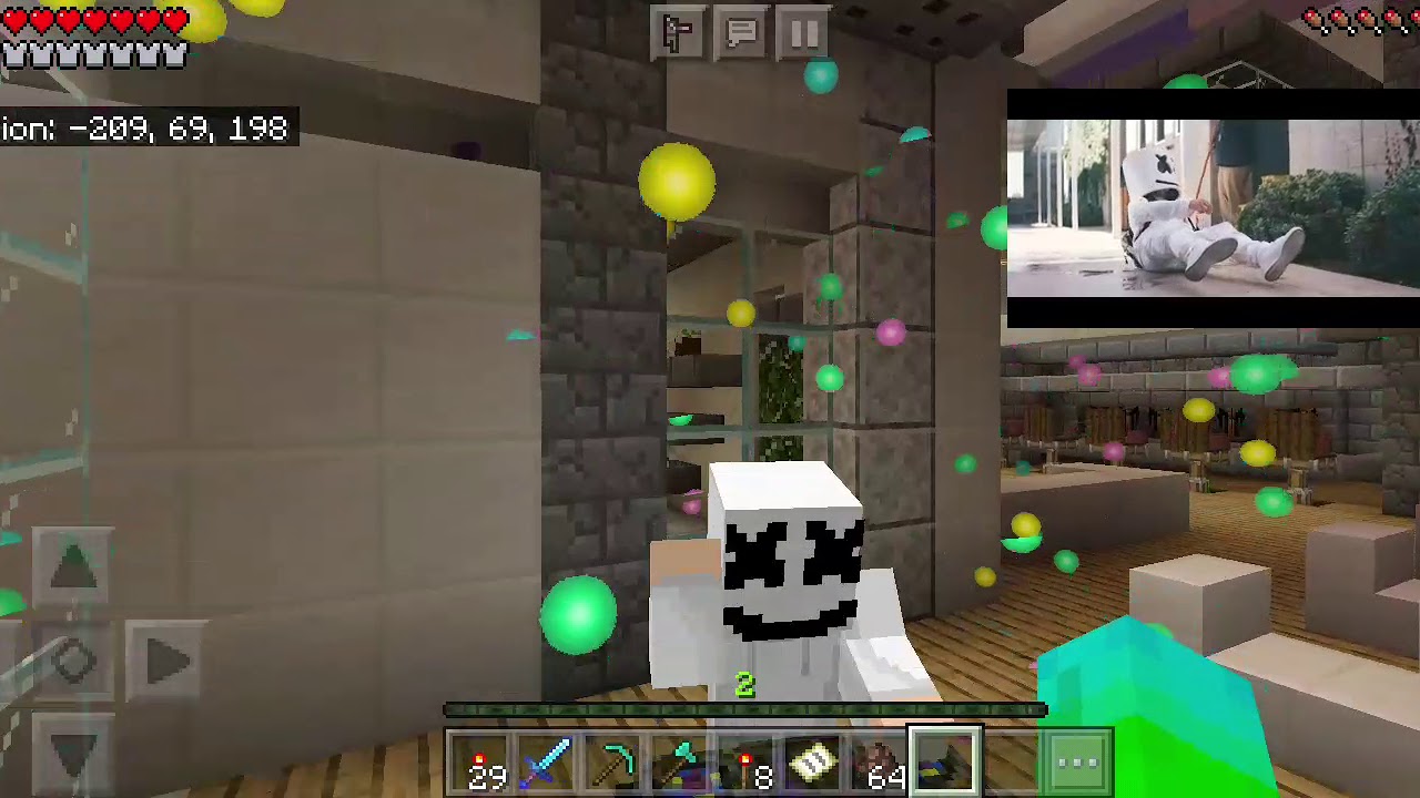 Minecraft with marshmallow - YouTube