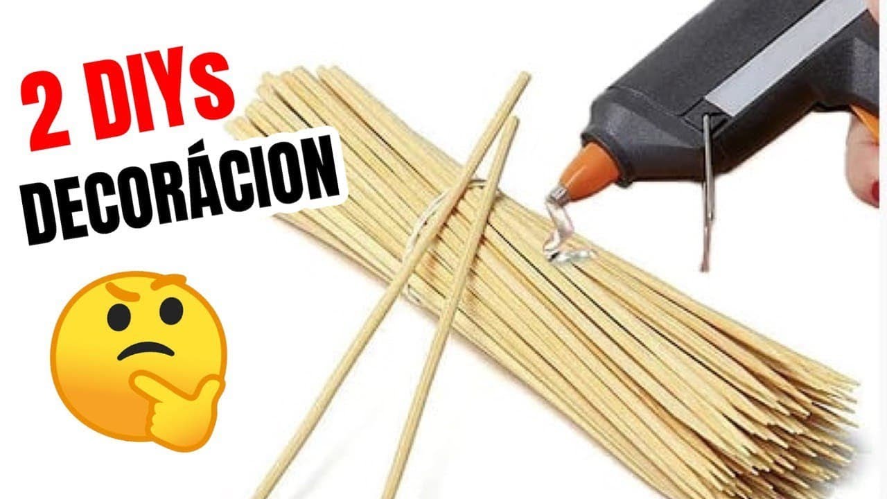 2 DIY Increibles Manualidades con Palillos para Decorar - YouTube