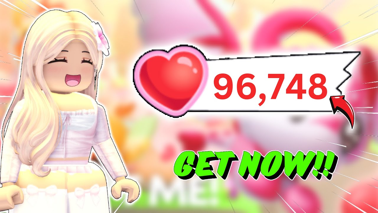 How to get +100K HEARTS Quickly in Adopt me in Just 1 DAY VALENTINE'S ...
