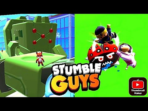 Stumble Guys - RAPOSA ESCALANDO UM ROBÔ GIGANTE E APUROS NO BOT BASH ...