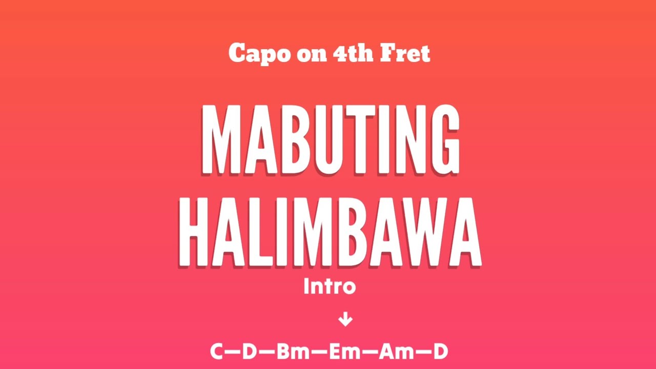 Mabuting Halimbawa | Guitar Chords and Lyrics | Cover - YouTube