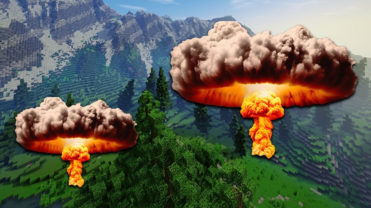 I dropped nuclear bombs in Minecraft! | Minecraft - YouTube