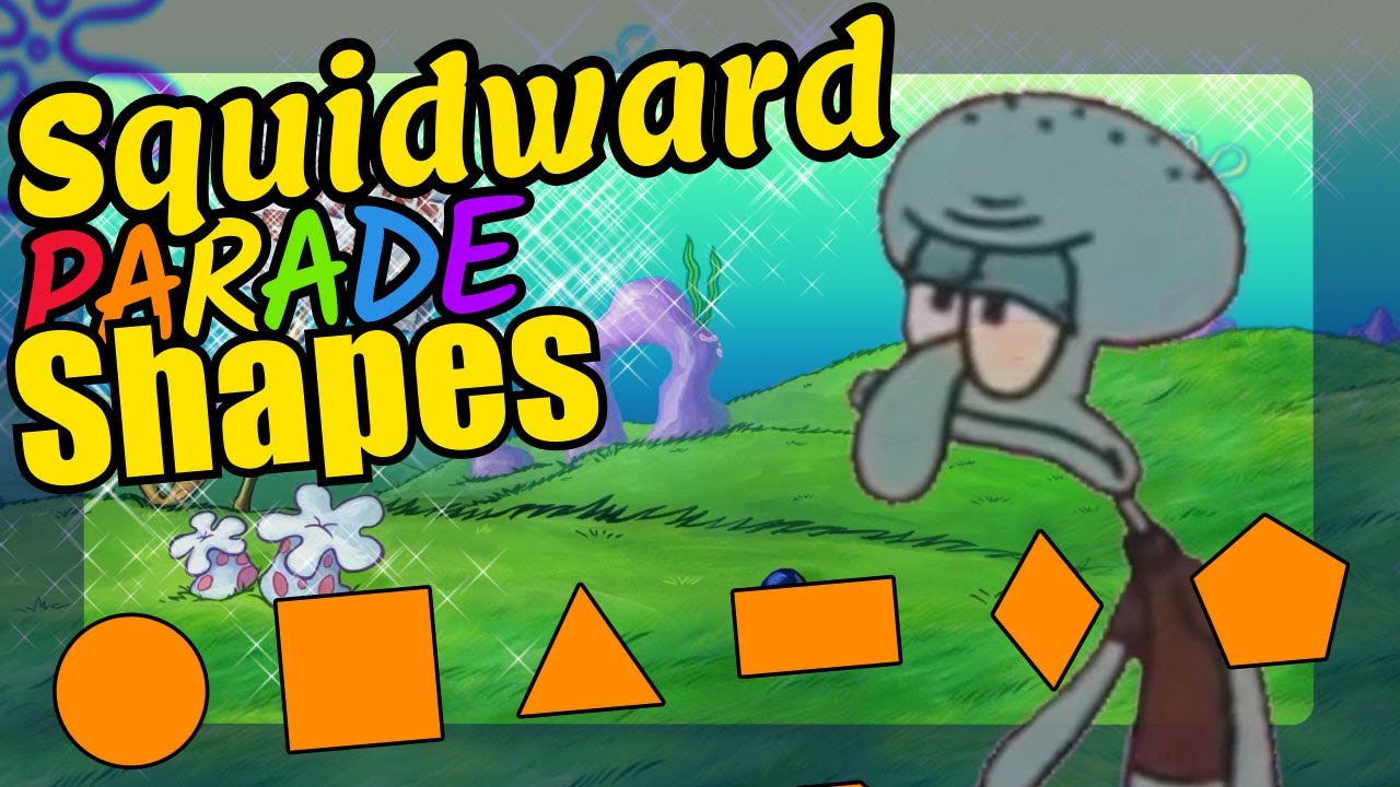 Squidward from SpongeBob Teaching Basic Shapes in English Educational ...