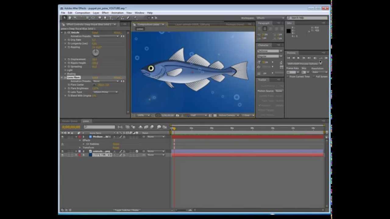 Tutorial After Effects - Animando peixe_parte 2/2 - YouTube