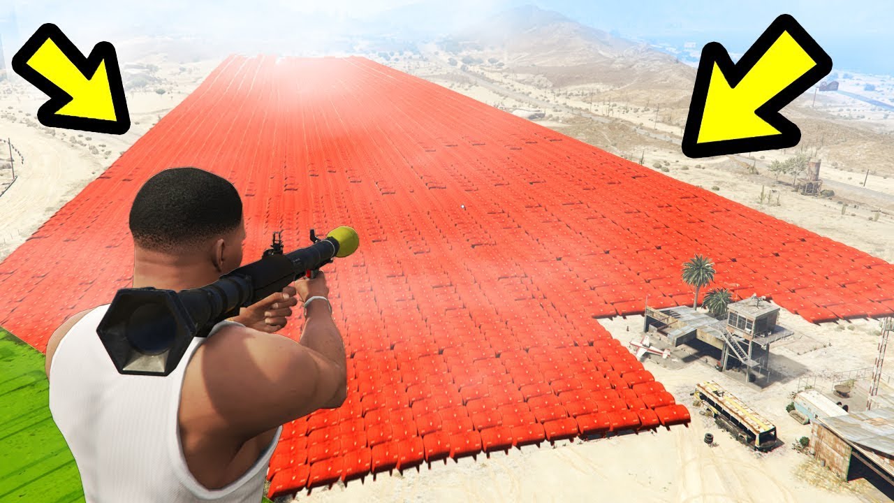 GTA 5 - The BIGGEST Explosion EVER!! (MAX LIMIT) - YouTube