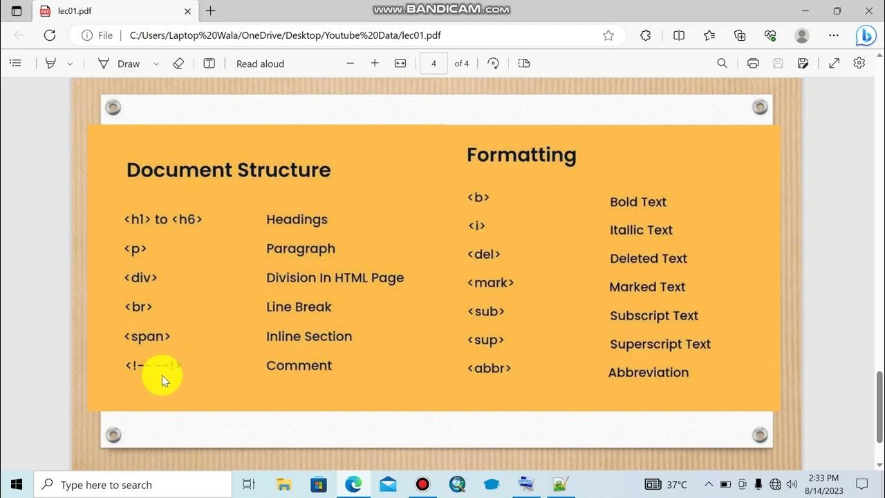 What is html? Html's basic tags. - YouTube