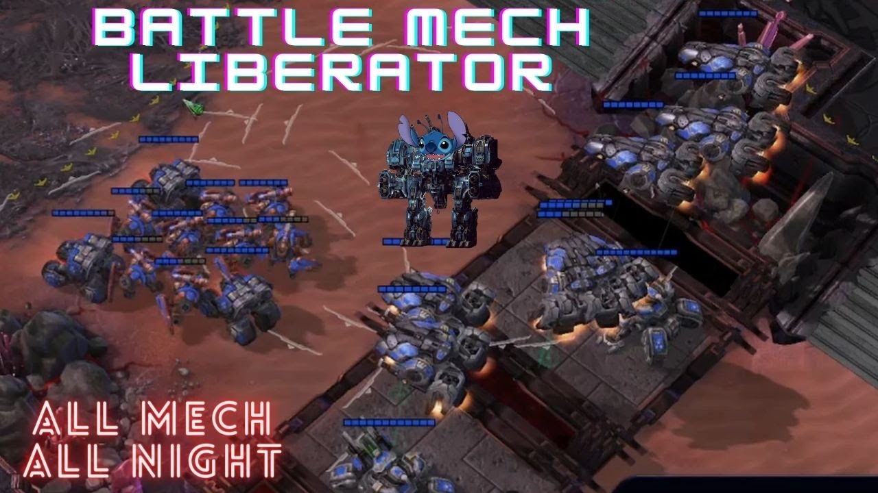Starcraft2: Battle Mech Liberator Terran vs Zerg - YouTube