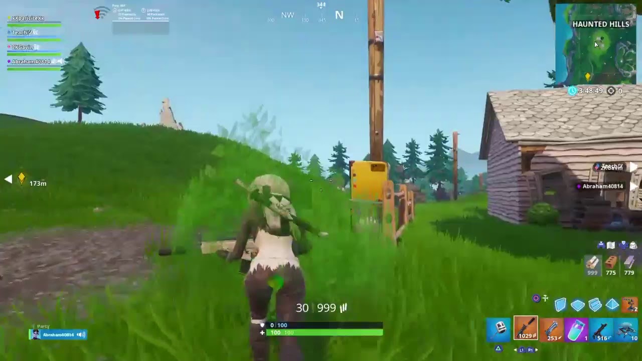 Fortnite 1v1 600 ping - YouTube