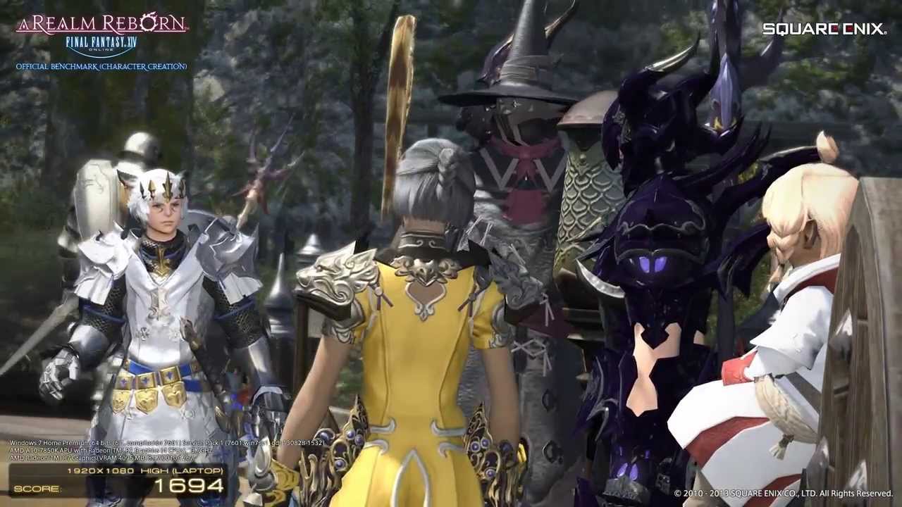Final Fantasy XIV Benchmark on A10-7850k - YouTube