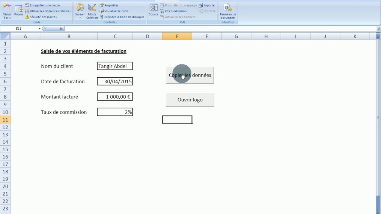 Excel VBA 301 Présentation du fichier - YouTube
