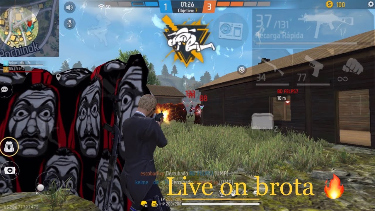 💜FREE FIRE - LIVE ON 🔥 BROTA 🔥JOGANDO SALA💜 KELME dA 7x 🔥 - YouTube