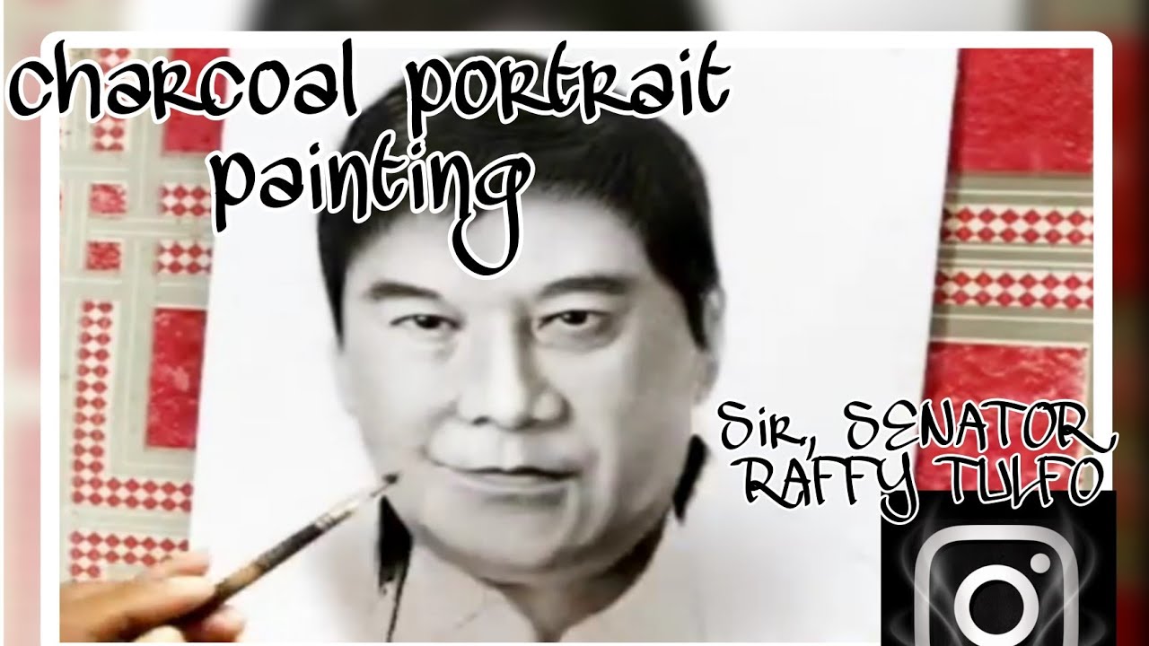 Charcoal portrait painting|Sir., Idol Senator Raffy Tulfo| how to draw ...