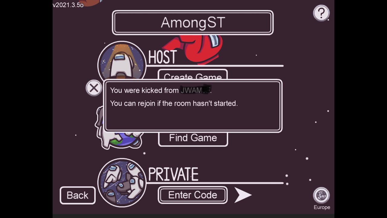 When you get Kicked out from a Lobby for no reason in Among us - YouTube